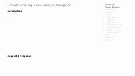 Sticky Scrollspy Navigation