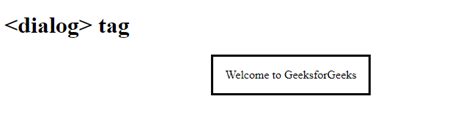 Html5 Tag Geeksforgeeks