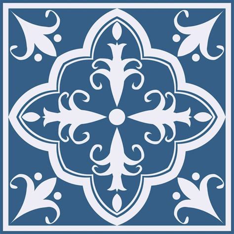 Ethnic Geometric Floral Tile Pattern Ethnic Geometric Floral Square