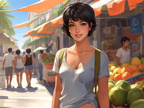 Download Ai Generated Girl Market Royalty Free Stock Illustration Image