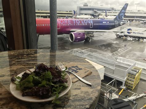 Alaska Lounge Lax Priority Pass Salad View Points With A Crew