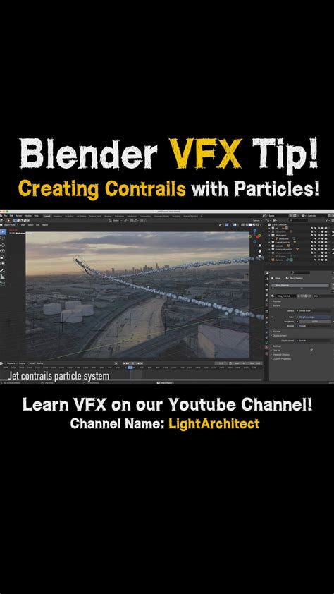 jet contrails with particles blender vfx tip ft lightarchitect