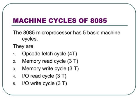 Timing Diagram Of 8085 Ppt