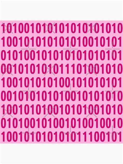 Pink Binary Code Pattern Sticker For Sale By AurelsPrints Redbubble