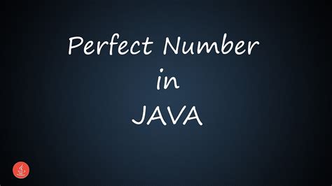 Perfect Number In Java