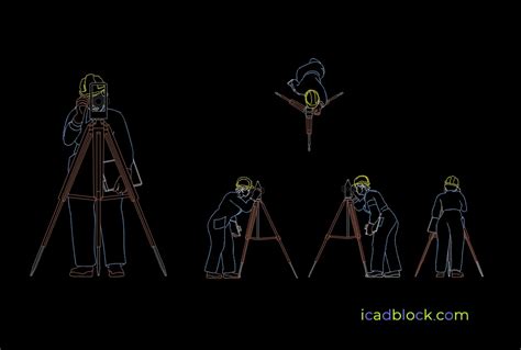 Surveyor Dwg Cad Block In Plan And Elevation Icadblock
