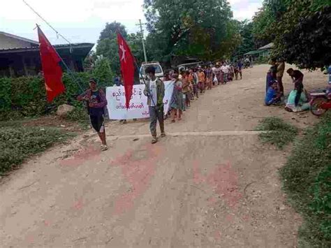 ယင်းမာပင်မြို့နယ်တွင် ဖက်ဆစ် စစ်တပ် တော်လှန်ရေး ချီတက် ဆန္ဒပြ Khit