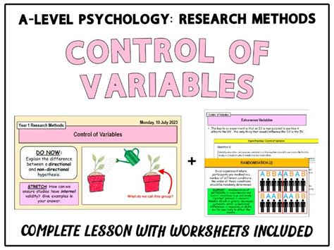 What Are Controlled Variables In Psychology At Alyssa Massy Greene Blog