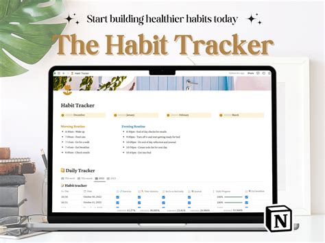 Notion Template Simple Habit Tracker Notion Digital Planner Notion Plannernotion Life