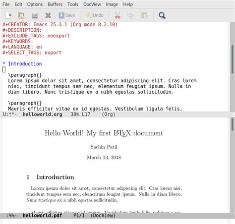 How To Create Latex Documents With Emacs