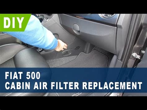 Fiat 500 Cabin Air Filter Replacement 2012 2013 2014 2015 2016 2017