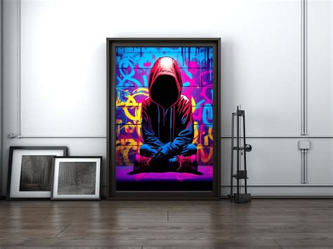 Girl Hacker Graffiti Wall Art Coder Girl Graffiti Print Etsy