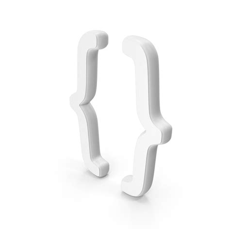 Brackets Curly Symbol White Png Images And Psds For Download Pixelsquid S121240106