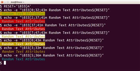 linux ascii color codes