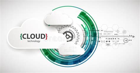 Cloud Storage Technology Integrated Digital Web Concept Background