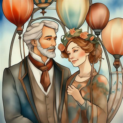 «Женщина и мужчина средних лет в … — картинка создана в Шедевруме