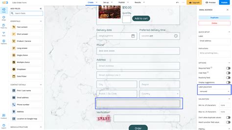 Show Or Hide Form Labels Formbuilder Knowledge Base