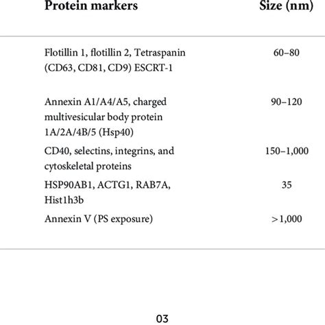 Classification Of Extracellular Vesicles And Their Characteristics Download Scientific Diagram