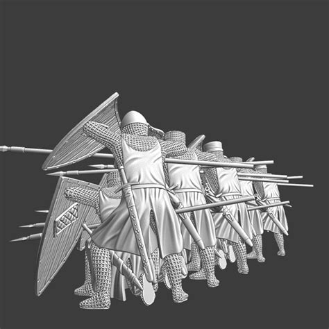 Medieval Crusaders Shield Wall Formation Studio Historia