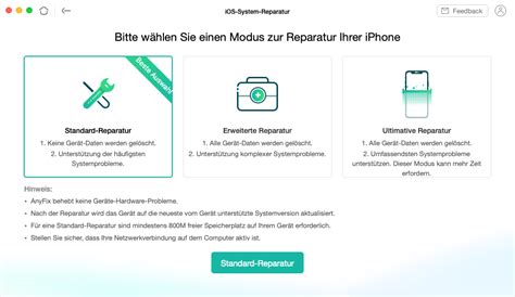 Anyfix Online Anleitung System Reparatur
