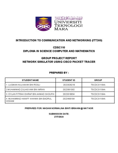Itt300 Group Assignment Report Introduction To Communication And