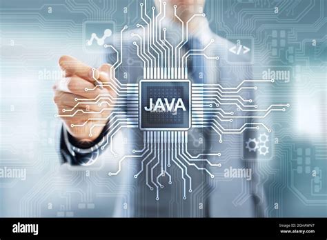 Application de langage de programmation Java et concept de développement Web sur écran virtuel