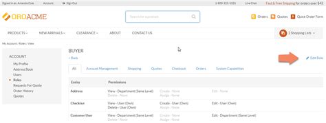 Manage Roles In The Storefront Orocommerce Orocrm And Oroplatform Documentation