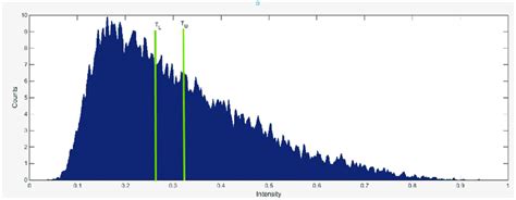 The Histogram Identified Two Vertical Bars To Serve As The Two