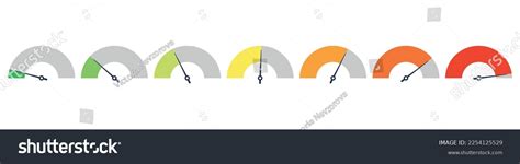 Set Speedometer Speed Dial Indicator Green Stock Vector Royalty Free 2254125529 Shutterstock