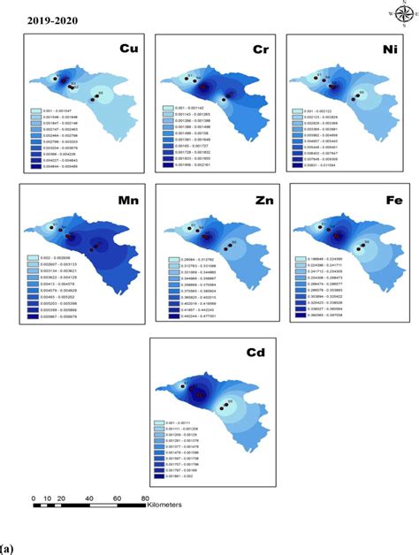A The Idw Interpolation Of Heavy Metals In Groundwater Of District Download Scientific Diagram