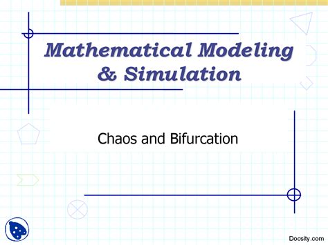 Chaos And Bifurcation Mathematical Modeling And Simulation Lecture
