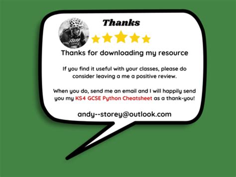 Ks3 Python Beginner Cheatsheet Single Page A4 Pdf For Secondary Pupils Teaching Resources