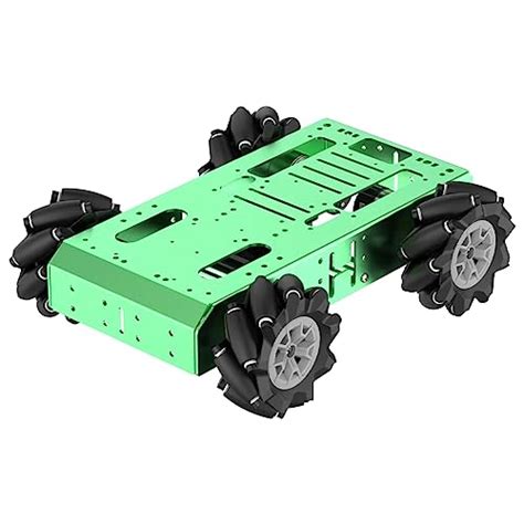 Hiwonder Mecanum 4wd Vehicle Chassis Large Metal Smart Car Kit With Encoder Geared Motors For