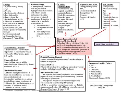 Diabetes Mellitus Type 2 Concept Map With Detail Nursing School Porn Sex Picture