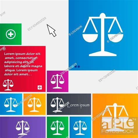 Libra Icon Sign Buttons Modern Interface Website Buttons With Cursor