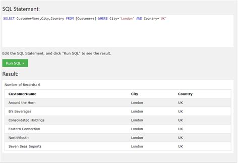 Solved W3schools Sql Online Editor Has A Database With 8 Tables Course Hero