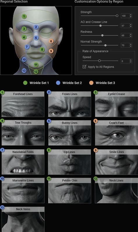 Dynamic Wrinkles Character Creator
