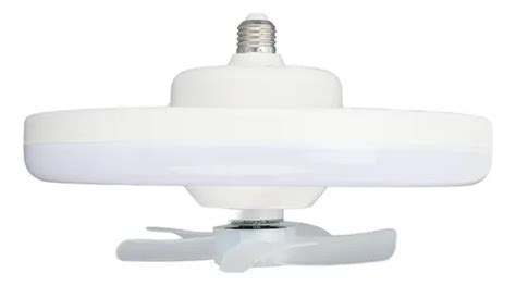 Lámpara Led Con Ventilador Para Socket 3 Niveles Giratorio Blanco