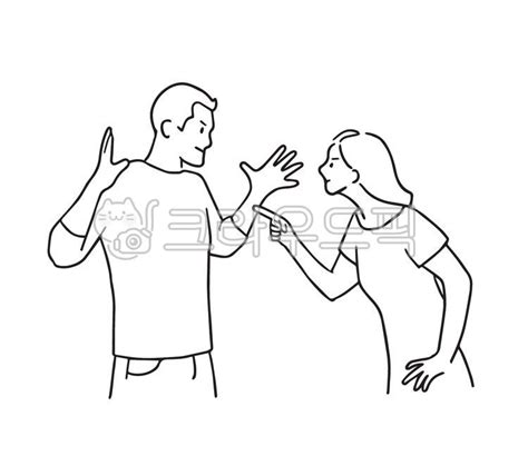 이혼 부부 싸움 부부싸움 다툼 사진이미지일러스트캘리그라피 초잉일러스트작가