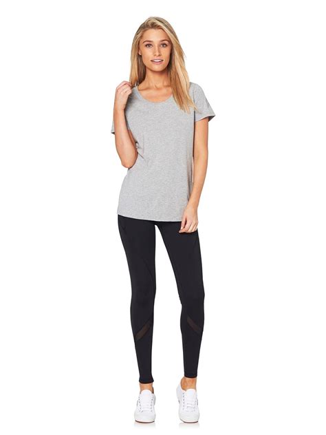 Emily Basic Tee Grey Marle Pilot Athletic