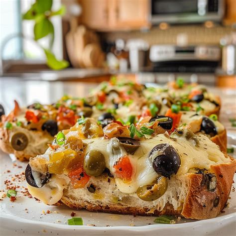 Olive Cheese Bread Appetizer