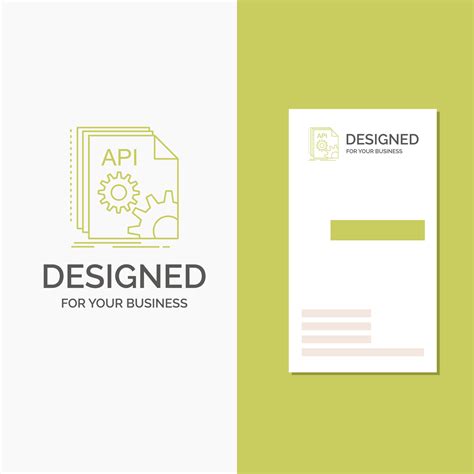 Business Logo For Api App Coding Developer Software Vertical Green
