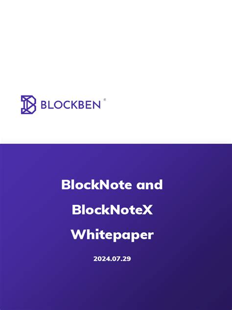 Blocknotewhitepaperen Pdf