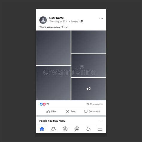 Screen Interface In Social Media Application Stock Vector Illustration Of Face Graphic 235156348