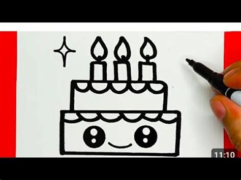 How To Draw A Chocolate Cake Cake Drawing Tutorials Easy Chocolate Cake Drawing Step By Step