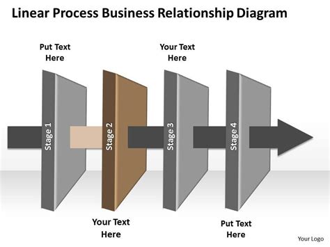 Business Powerpoint Templates Linear Process Relationship Diagram Sales Ppt Slides