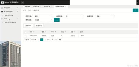 基于springboot学生成绩信息管理系统springboot 学生成绩管理 Csdn博客