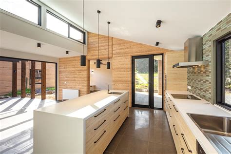 Rammed Earth Kitchen Rammed Earth Concrete Panels At Roka Restaurant