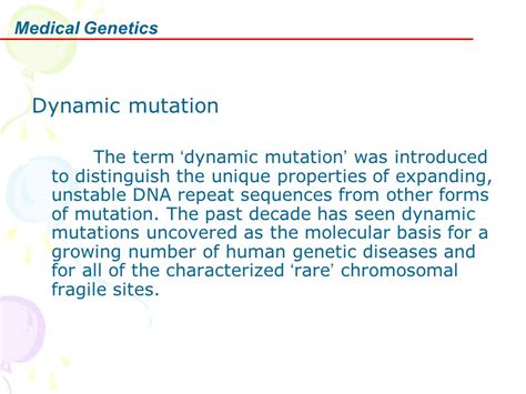 Medical Genetics 03 基因突变 Gene Mutation Medical Genetics Gene Mutation