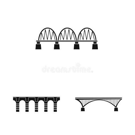 Vector Design Of Construct And Side Icon Set Of Construct And Bridge